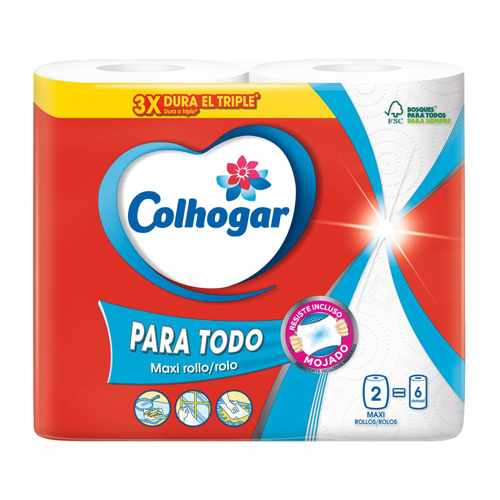 COLHOGAR COCINA PARATODO 2 ROLLOS (EQUIVALE A 6 ROLLOS) - Dorave